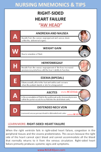 Right-Sided Heart Failure Manifestations: “AW HEAD” - NCLEX Quiz
